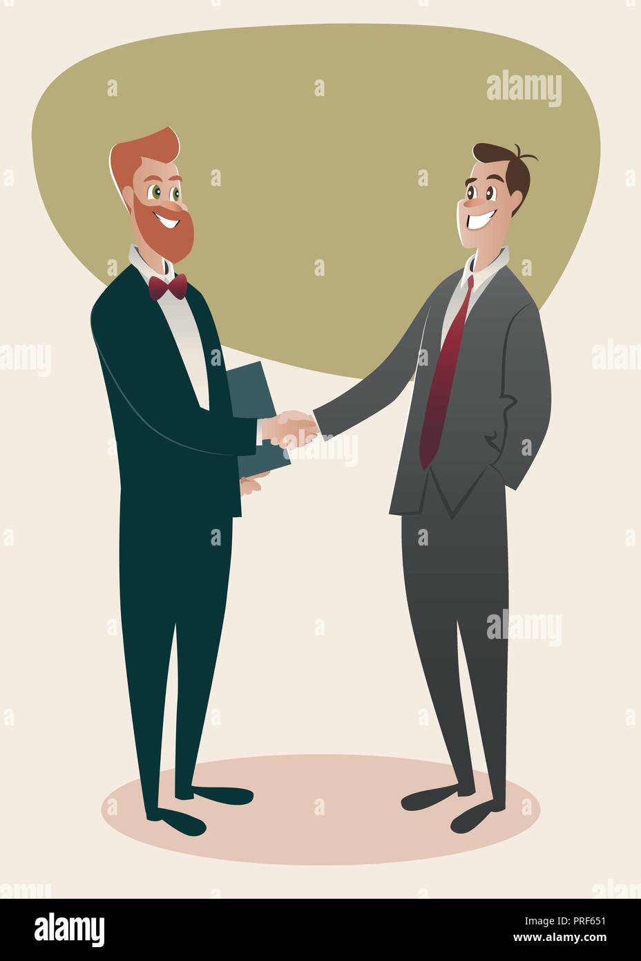 Businessmen shaking hands Stock Vector Images - Alamy