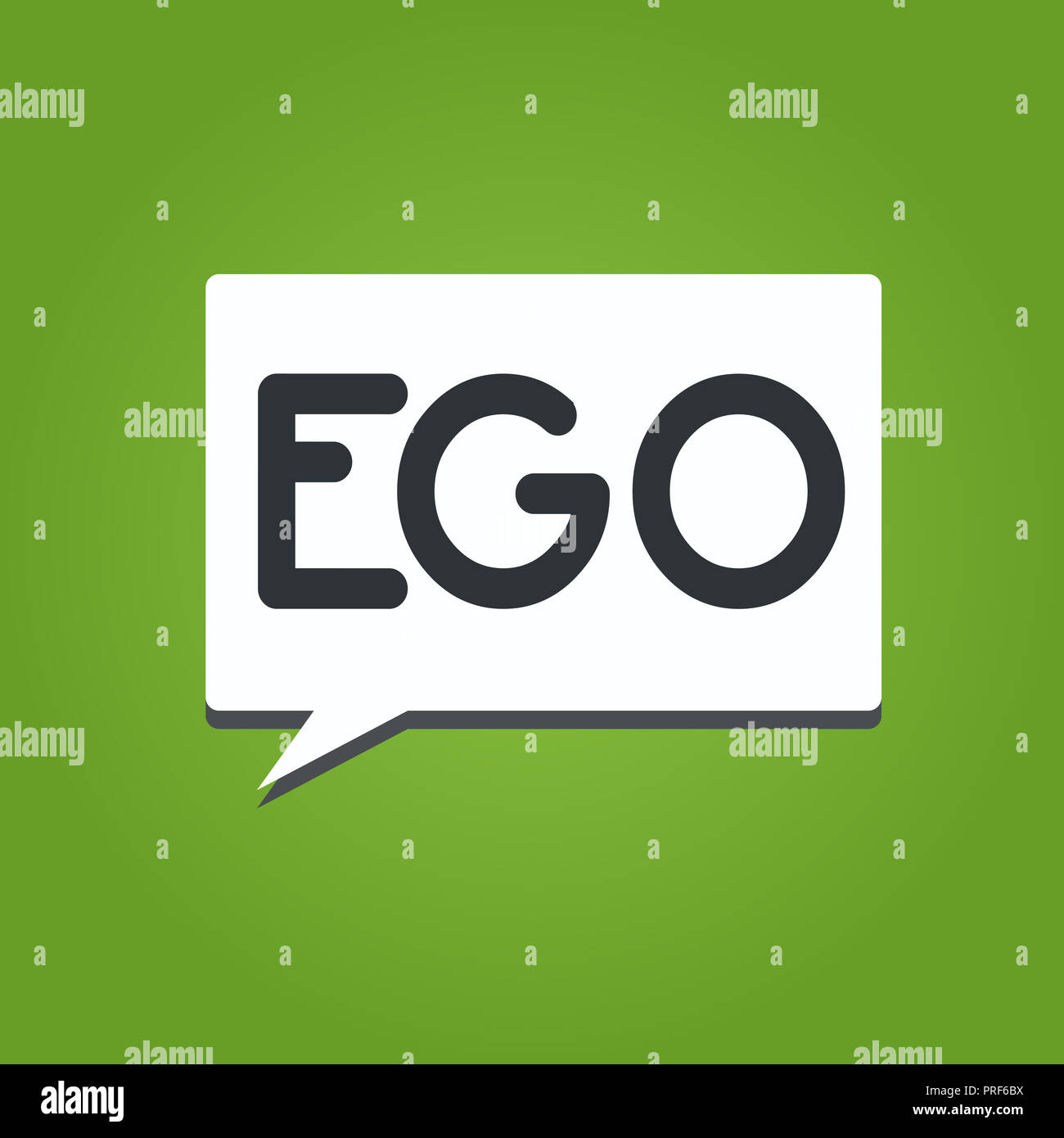 Text sign showing Ego. Conceptual photo Sense of selfesteem selfworth ...