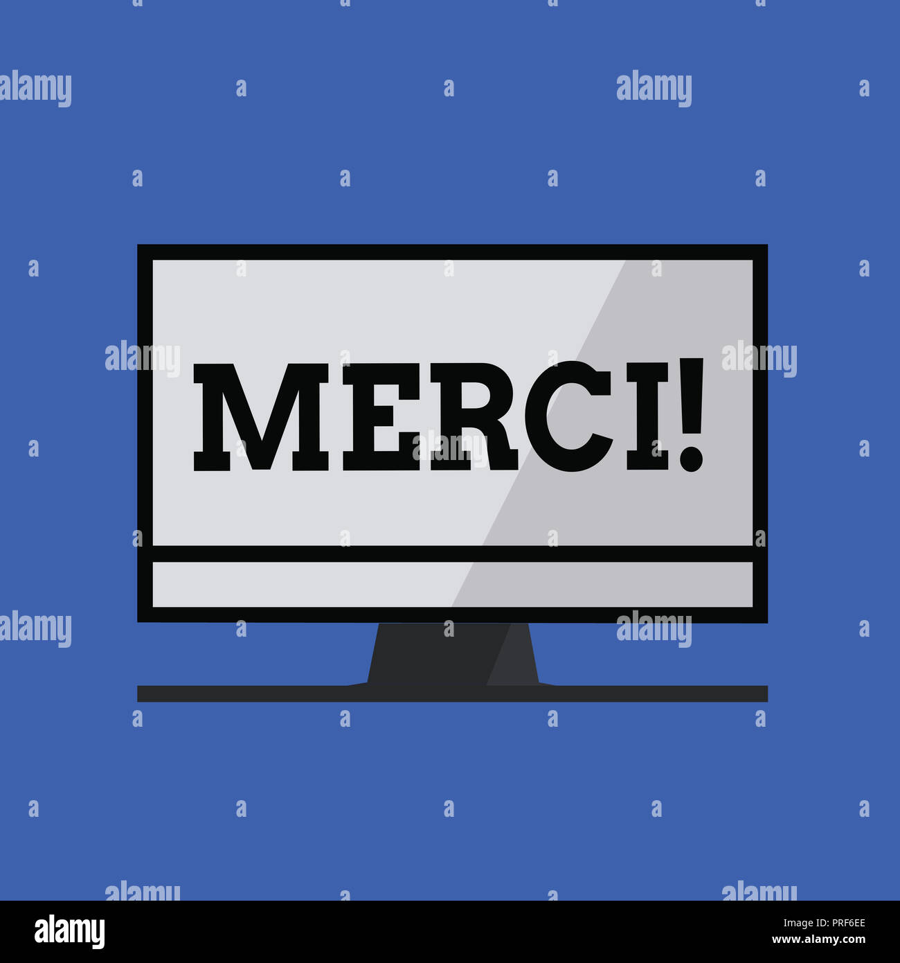 Word writing text Merci. Business concept for defined as thank you in ...