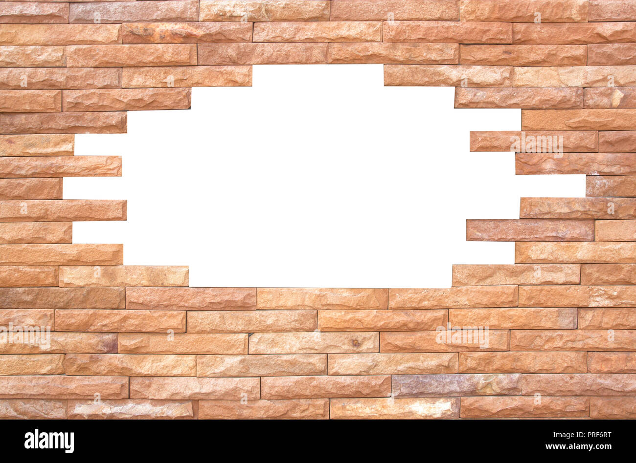 Brick wall with white background for advertising Stock Photo - Alamy