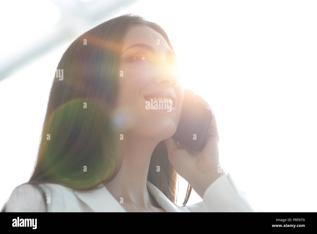 female lawyer talking to a client on the smartphone Stock Photo - Alamy