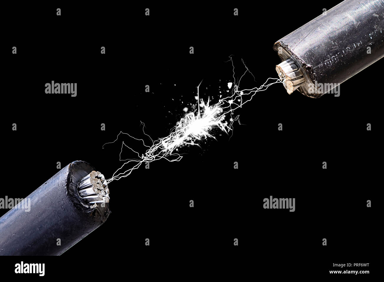 The big black cable on black background Stock Photo - Alamy