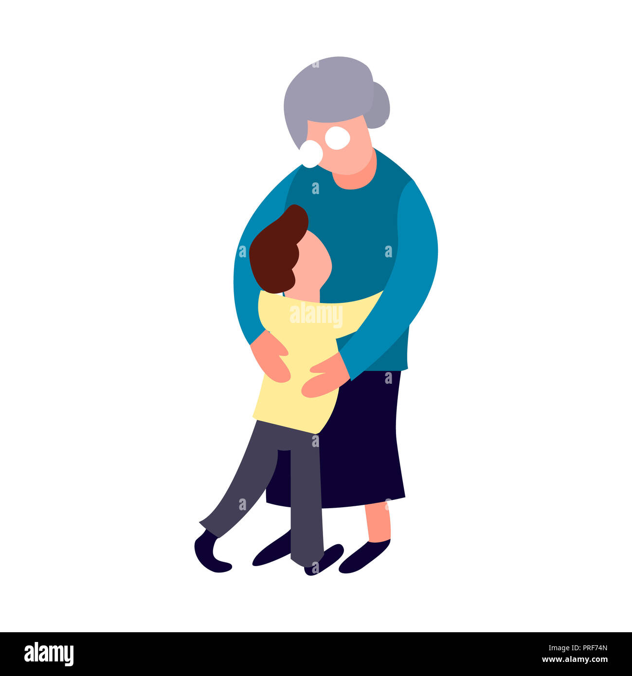 Family Hugging Cartoon