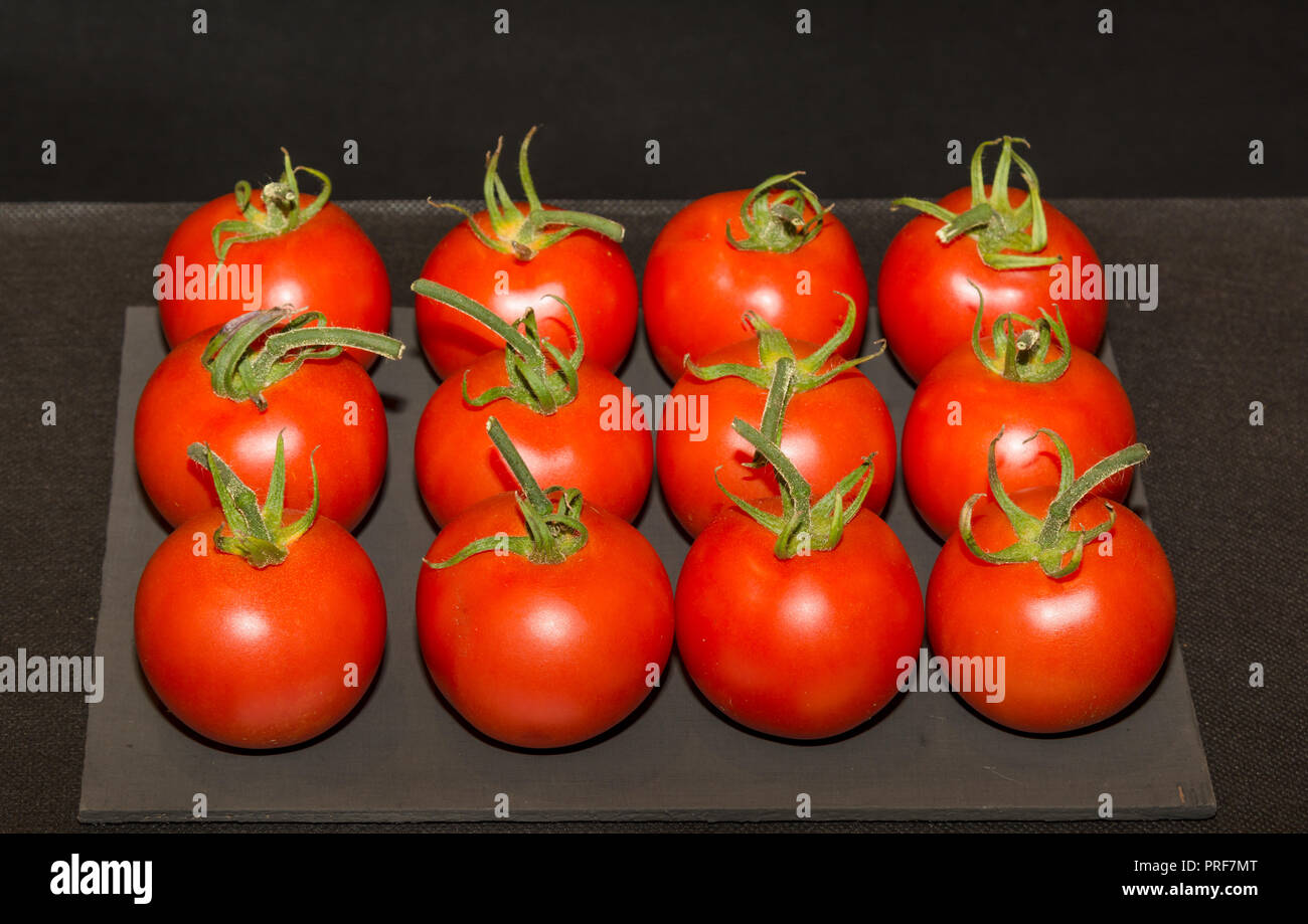 Twelve red tomatoes Stock Photo - Alamy