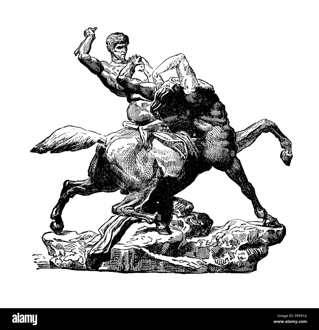 Original artwork of Theseus, the mythical founder-king of Athens ...