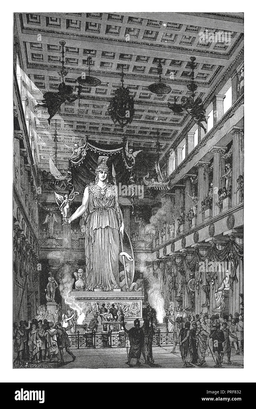 Original artwork of Interior of the parthenon. Published in A pictorial ...