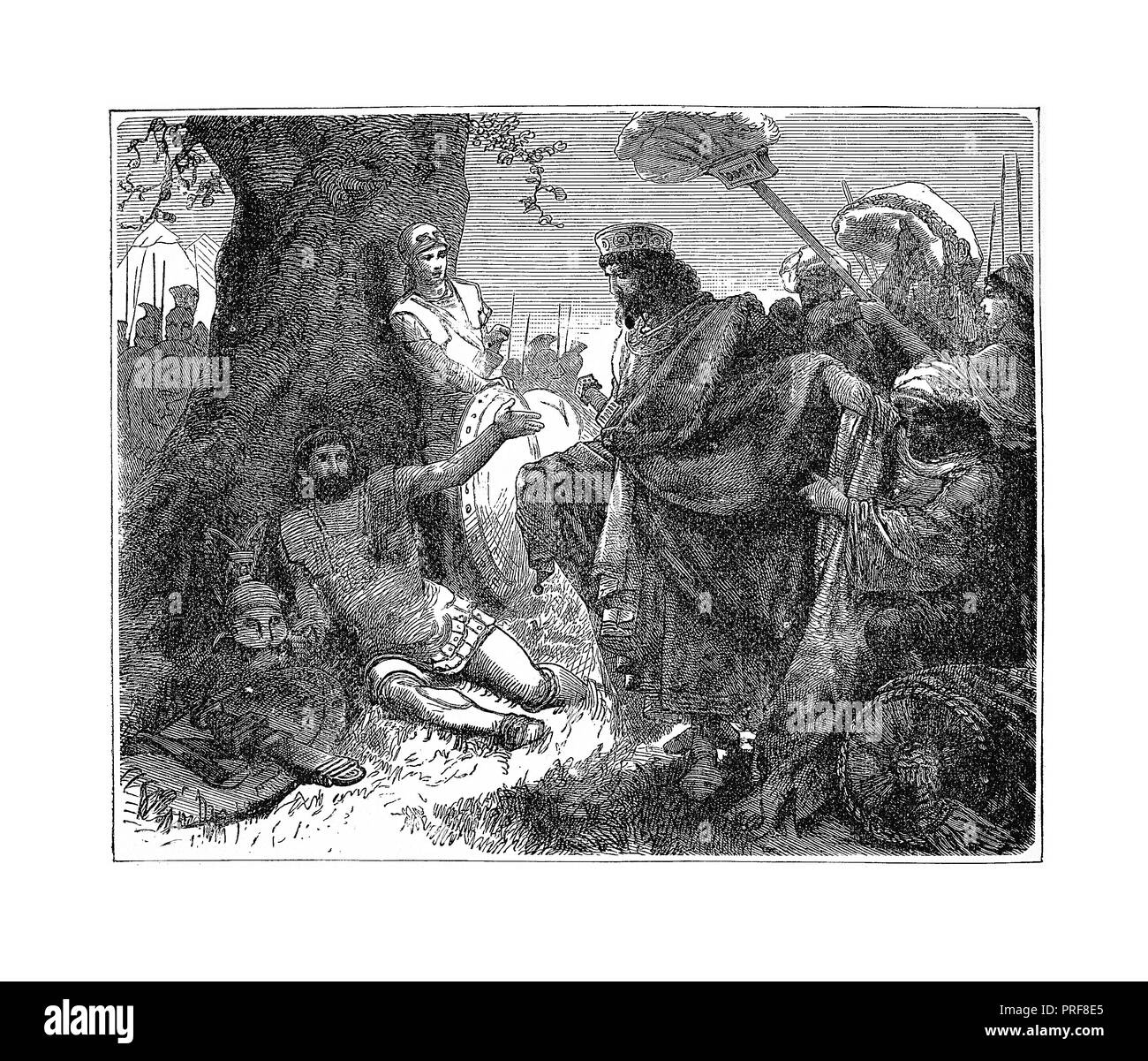 Original artwork of Pharnabazus and Agesilaus meet. Published in A ...