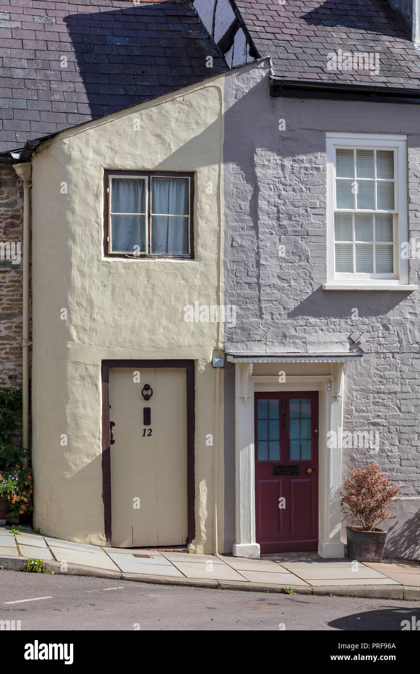 Historic listed buildings on Mill Street, a hill down to the river from ...