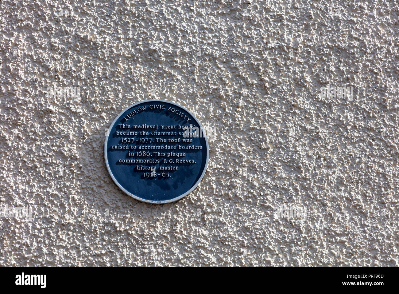 Blue Plaque for the Grammar School on an Historic listed buildings on ...
