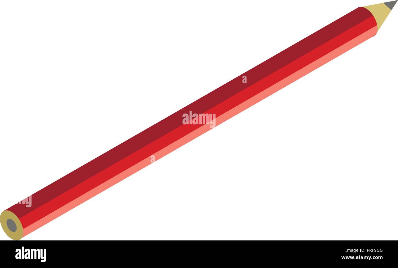 Red pencil icon, isometric style Stock Vector Image & Art - Alamy