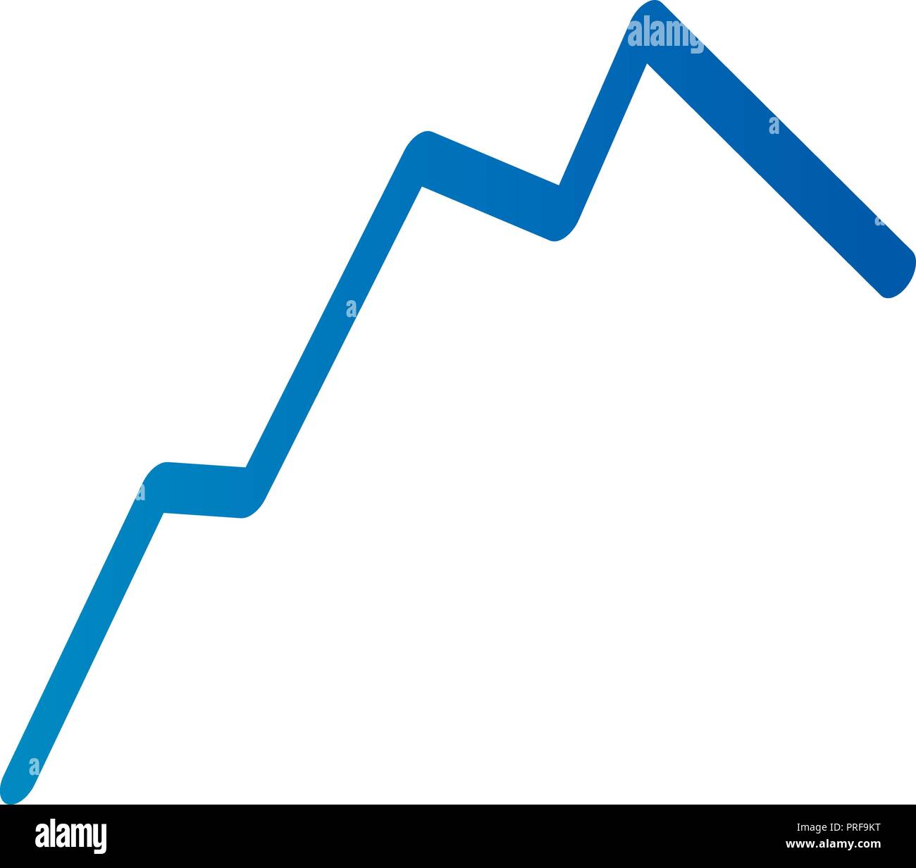 Blue line graph icon, isometric style Stock Vector Image & Art - Alamy