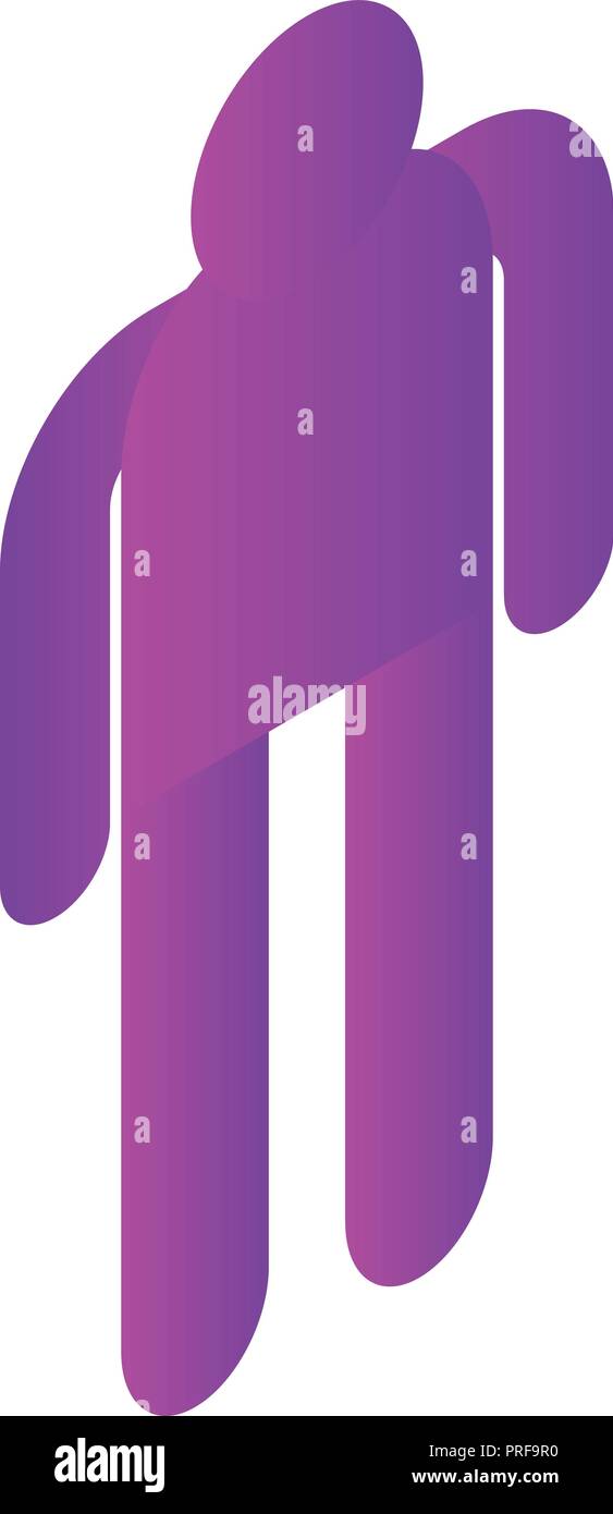 Purple man sign icon, isometric style Stock Vector Image & Art - Alamy