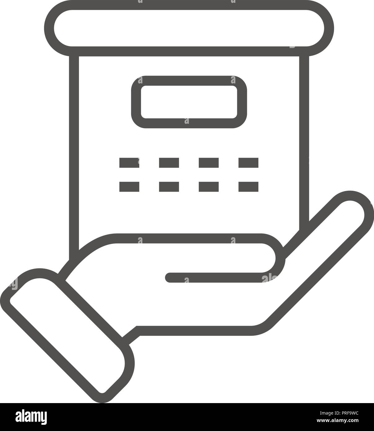 Hand delivery box icon, outline style Stock Vector Image & Art - Alamy