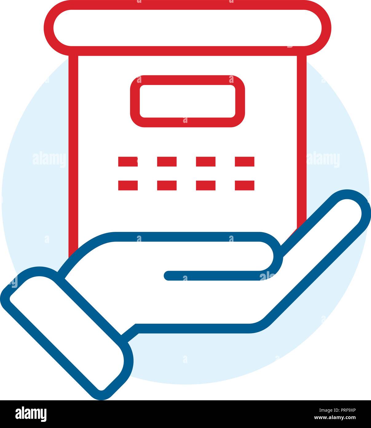 Hand delivery box icon, outline style Stock Vector Image & Art - Alamy