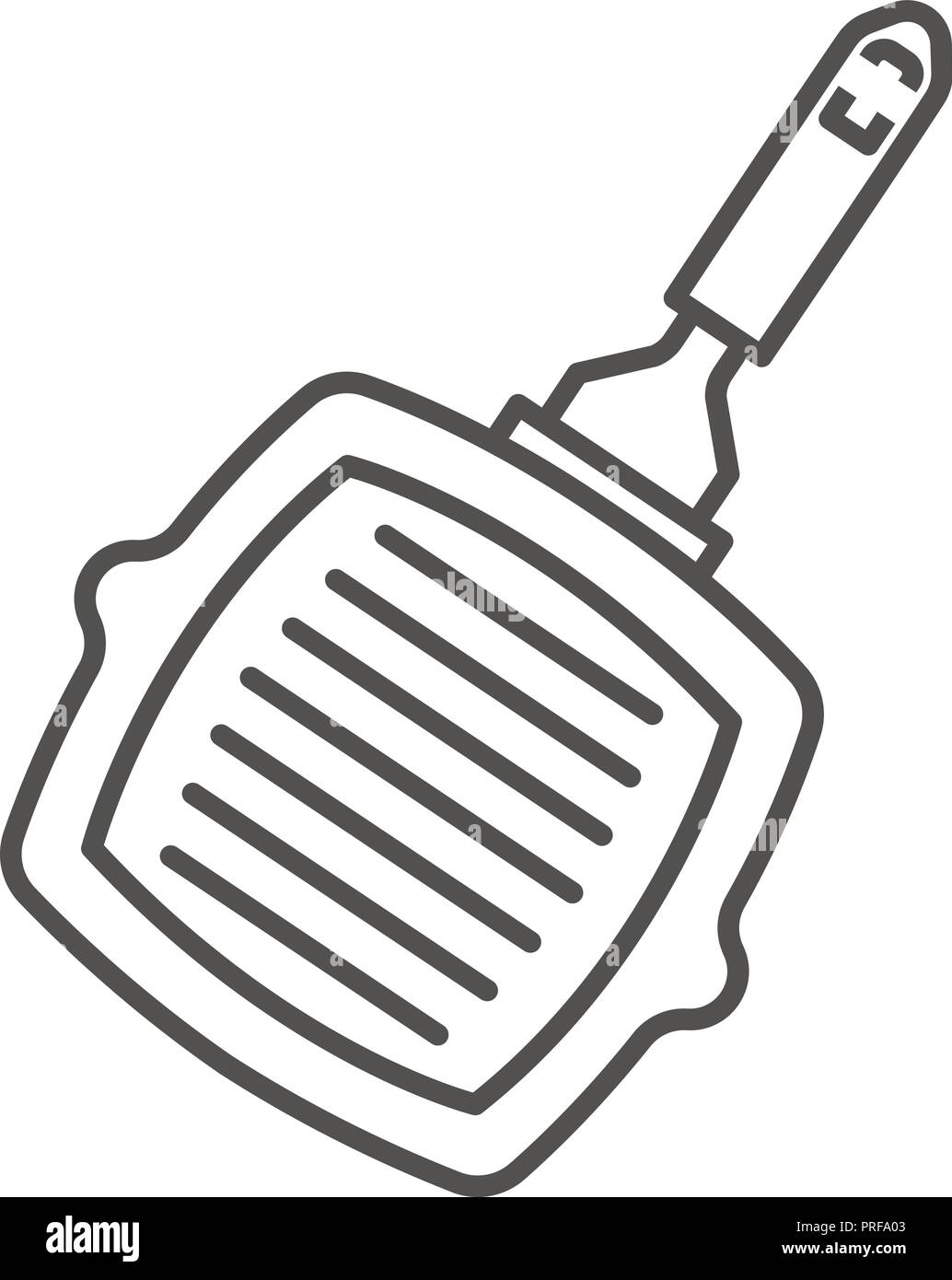 Bbq griddle icon, outline style Stock Vector Image & Art - Alamy