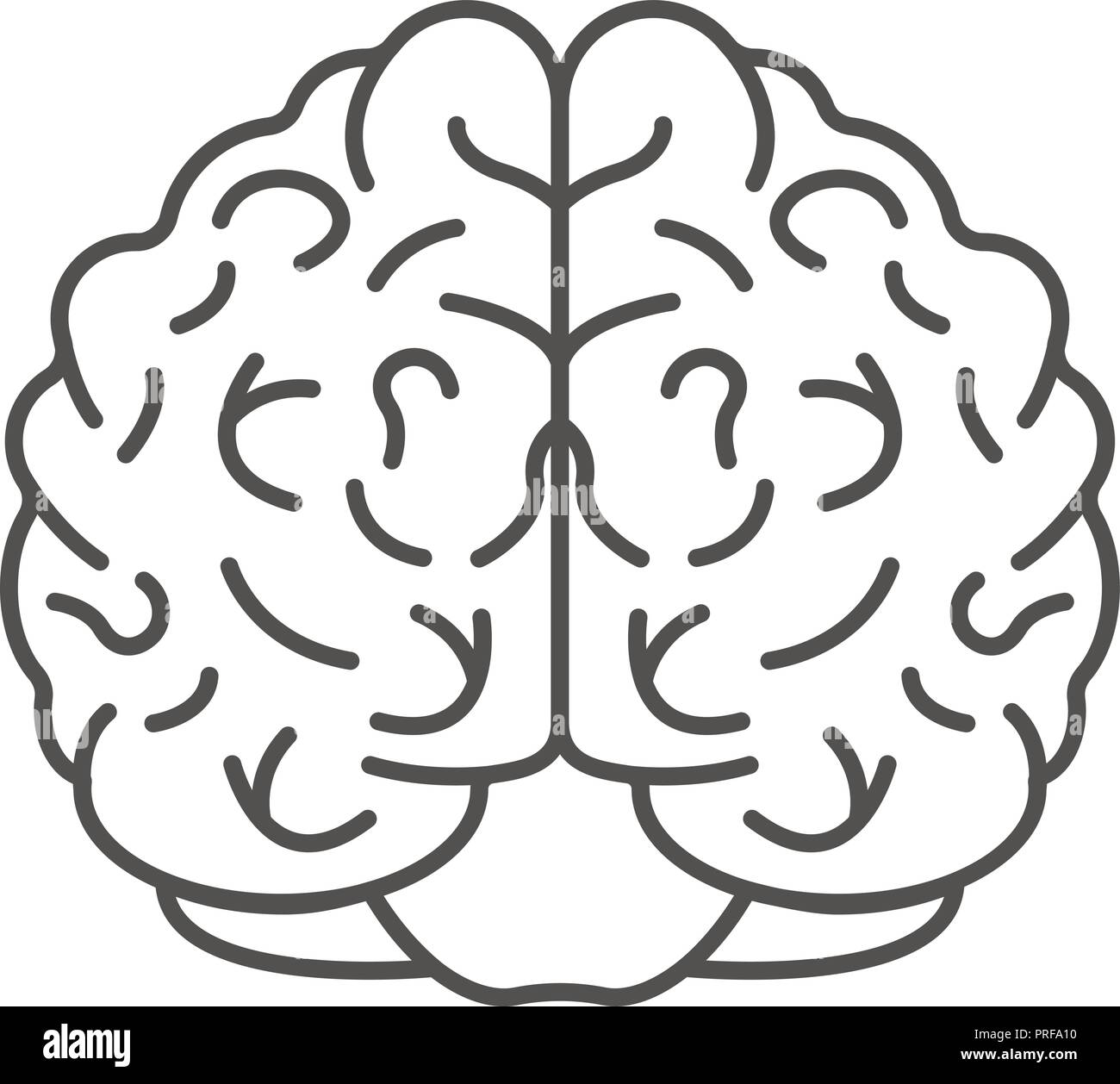 Brain icon, outline style Stock Vector Image & Art - Alamy