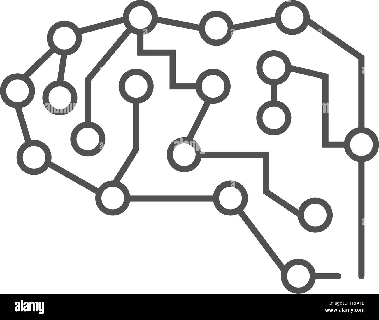 Black neural network icon isolated hi-res stock photography and images ...