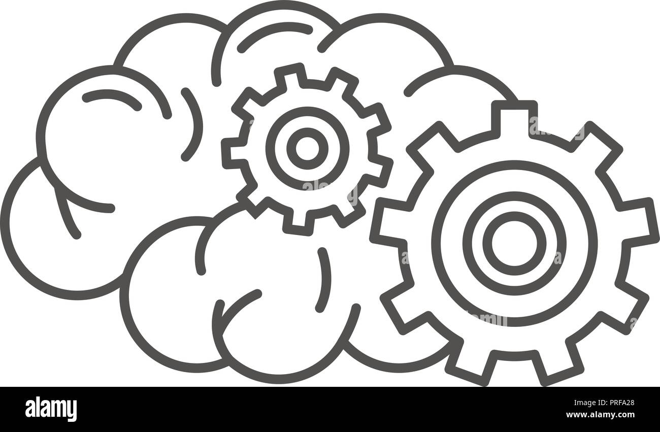 Brain thinking icon, outline style Stock Vector Image & Art - Alamy