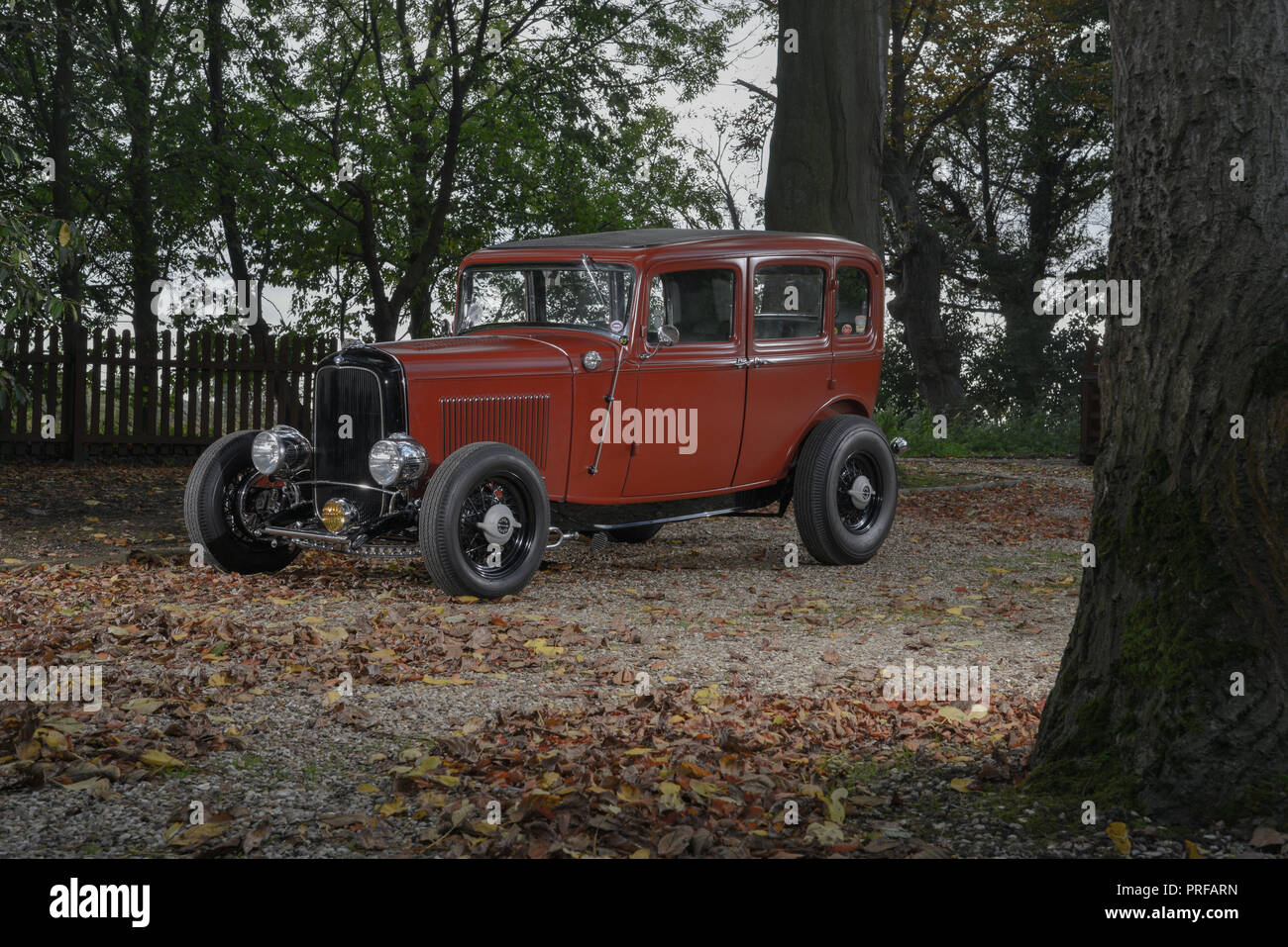 Ford Model B based fenderless full body high boy hot rod Stock Photo ...