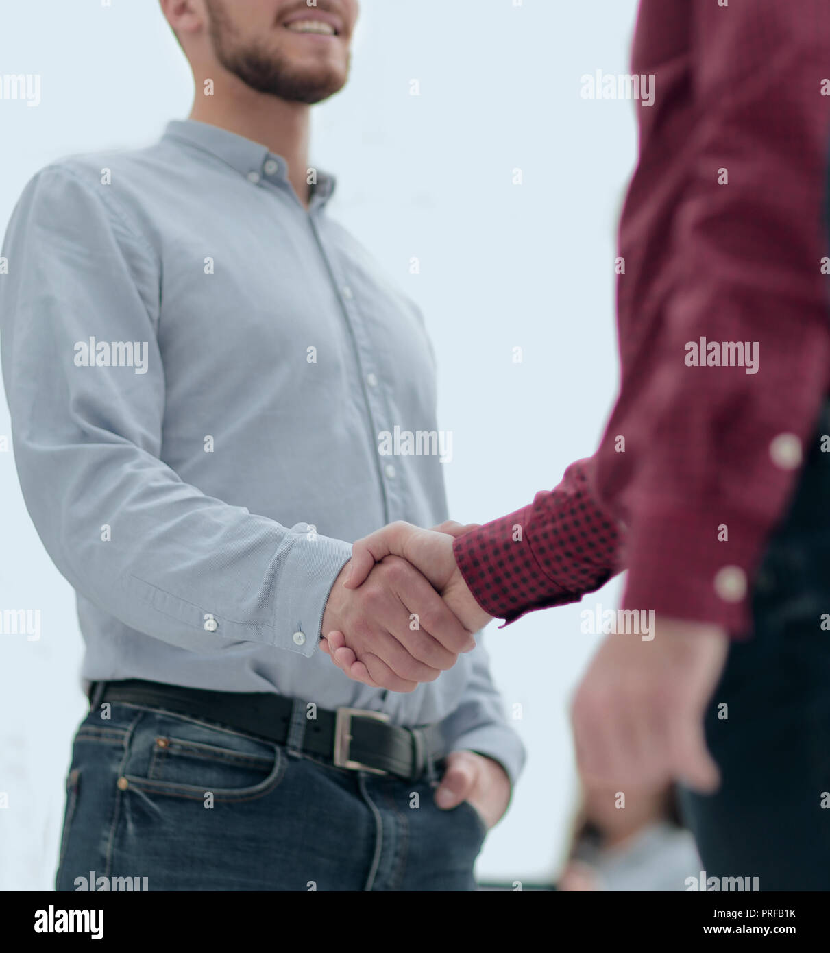 Business people shaking hands in modern conference office Stock Photo ...