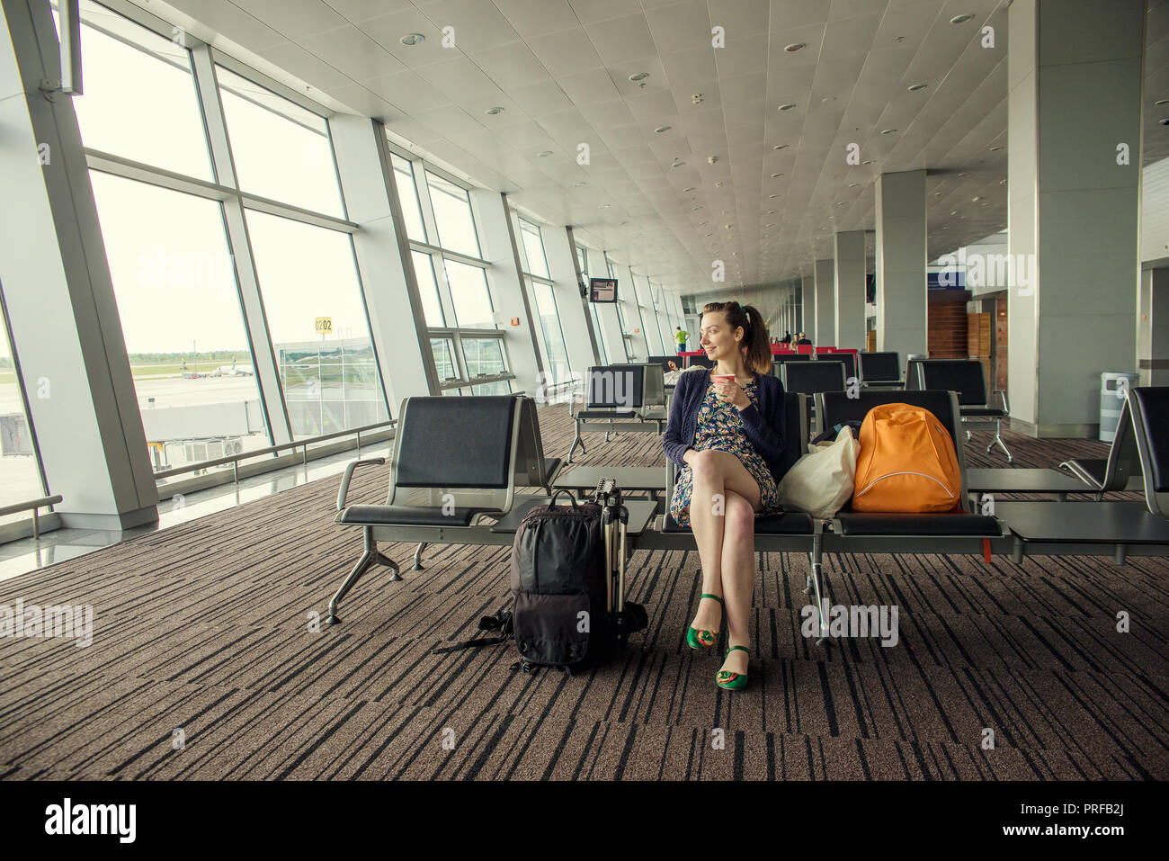 Girl waiting Stock Photo - Alamy