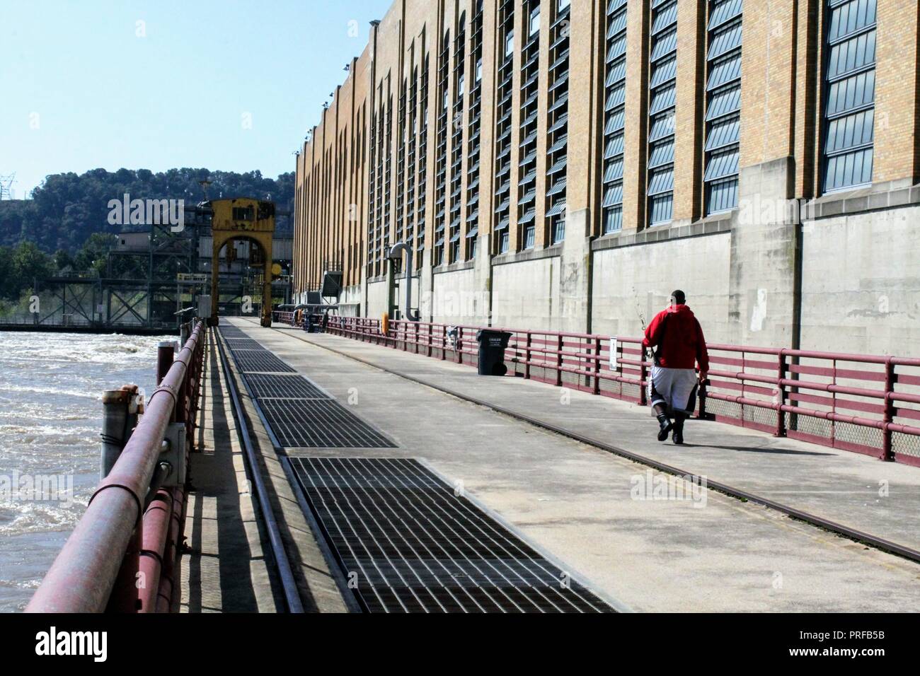 Man fishing at dam hi-res stock photography and images - Alamy
