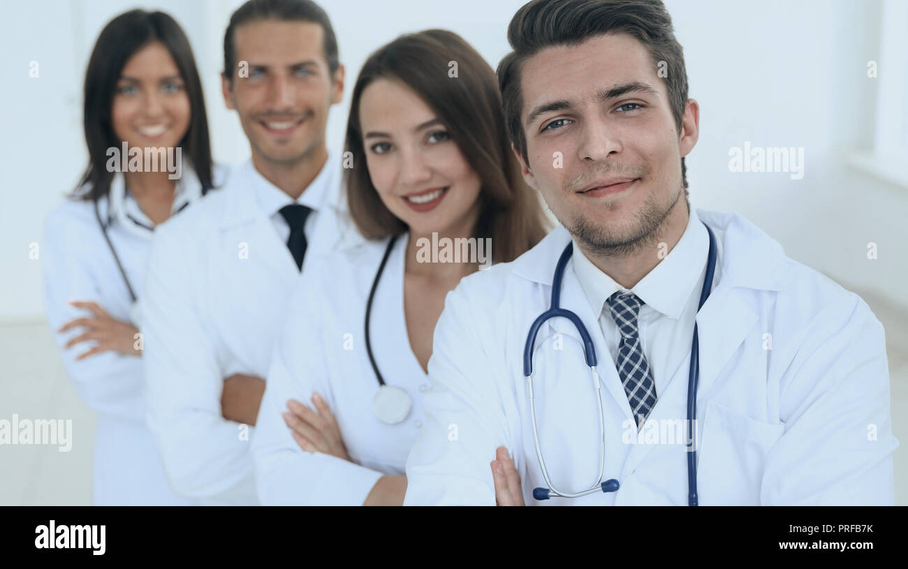 Portrait of confident happy group of doctors Stock Photo - Alamy