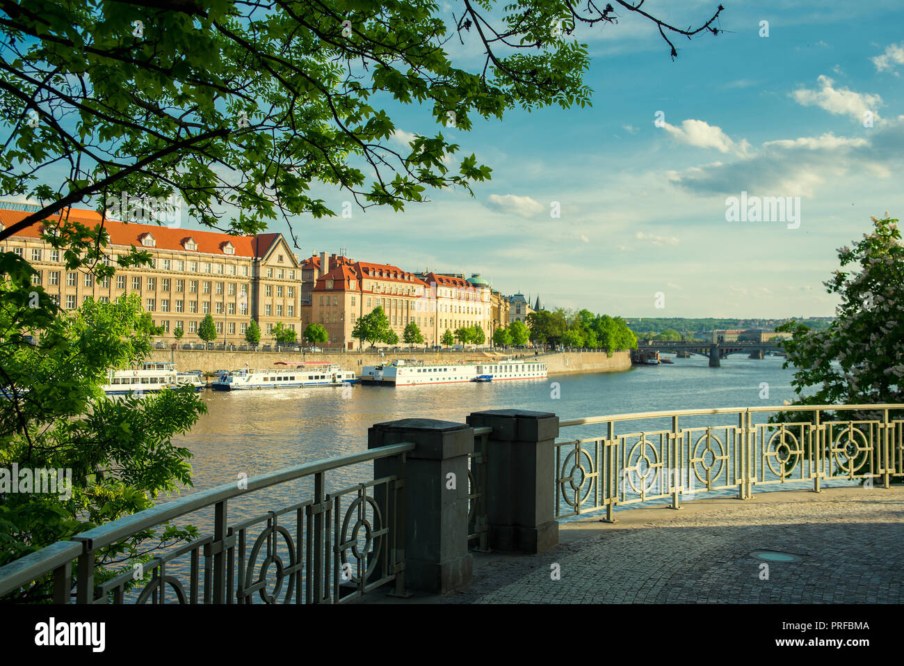 Prague river boat hi-res stock photography and images - Alamy