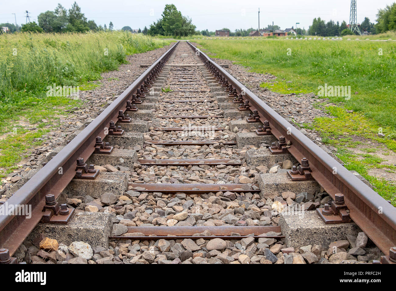 Auschwitz Concentration Camp Railway High Resolution Stock Photography ...