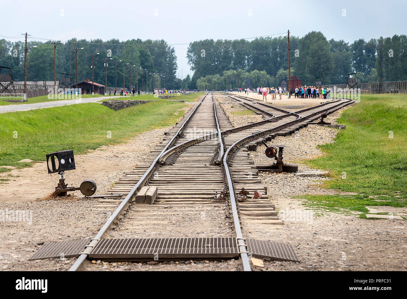 Railway track switches in Auschwitz concentration and extermination ...