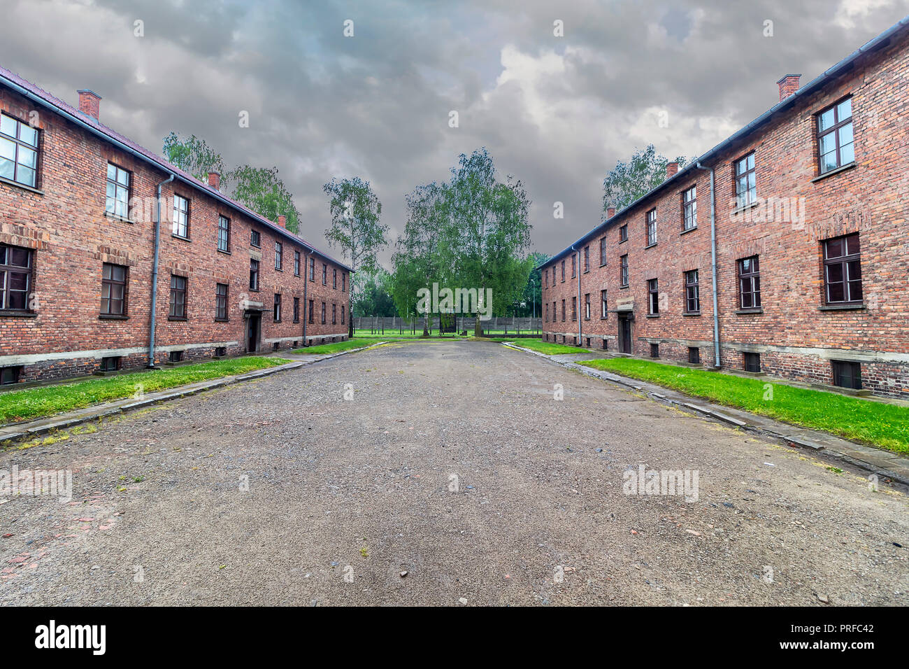 Prisoner's barrack in Auschwitz concentration and extermination camp ...