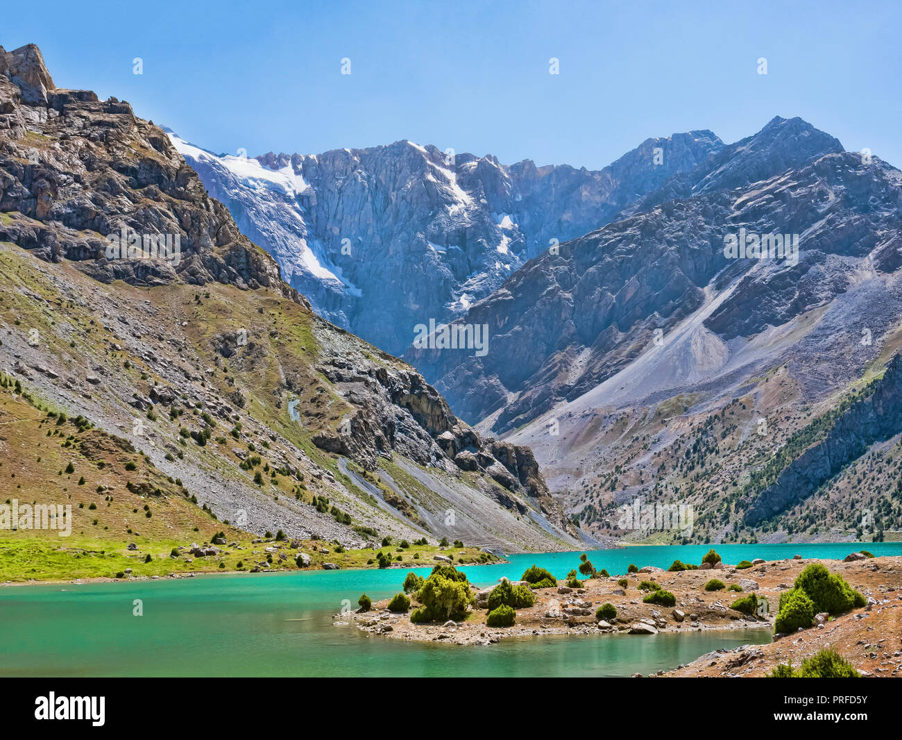 Landscape With Kulikalon Lakes In Fann Mountains Tajikistan Central