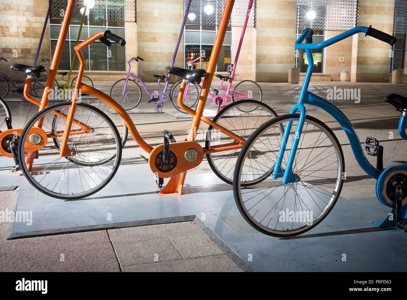 Colorful bikes exposition Stock Photo - Alamy