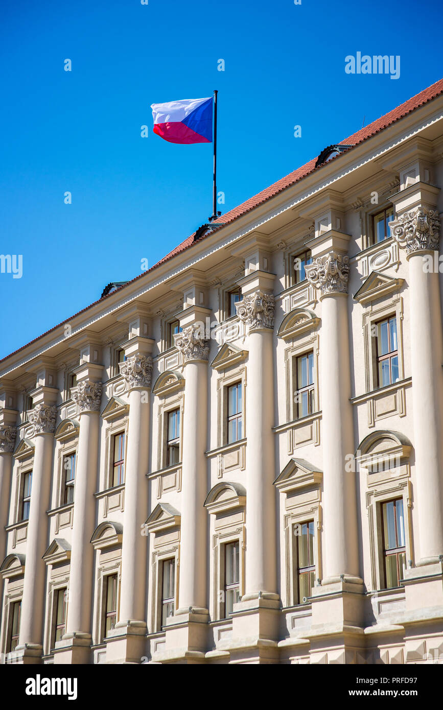 Czech flag in Prague Stock Photo - Alamy