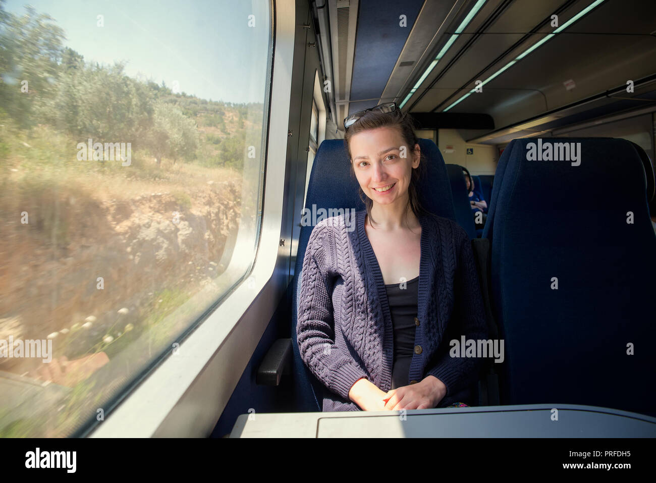 Person train window hi-res stock photography and images - Alamy