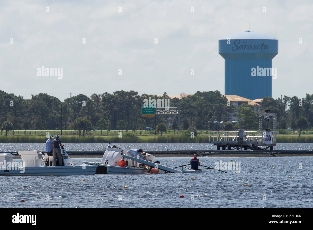 Sarasota, Florida, USA 29th September 2018. Single capsizes and rescued ...