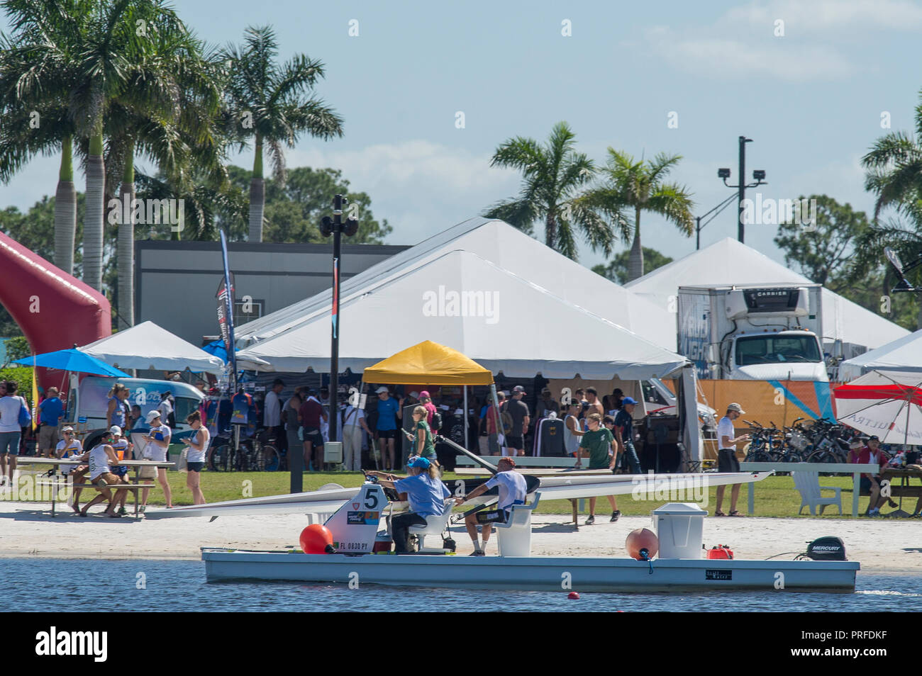 Sarasota, Florida, USA 29th September 2018. Single capsizes and rescued ...