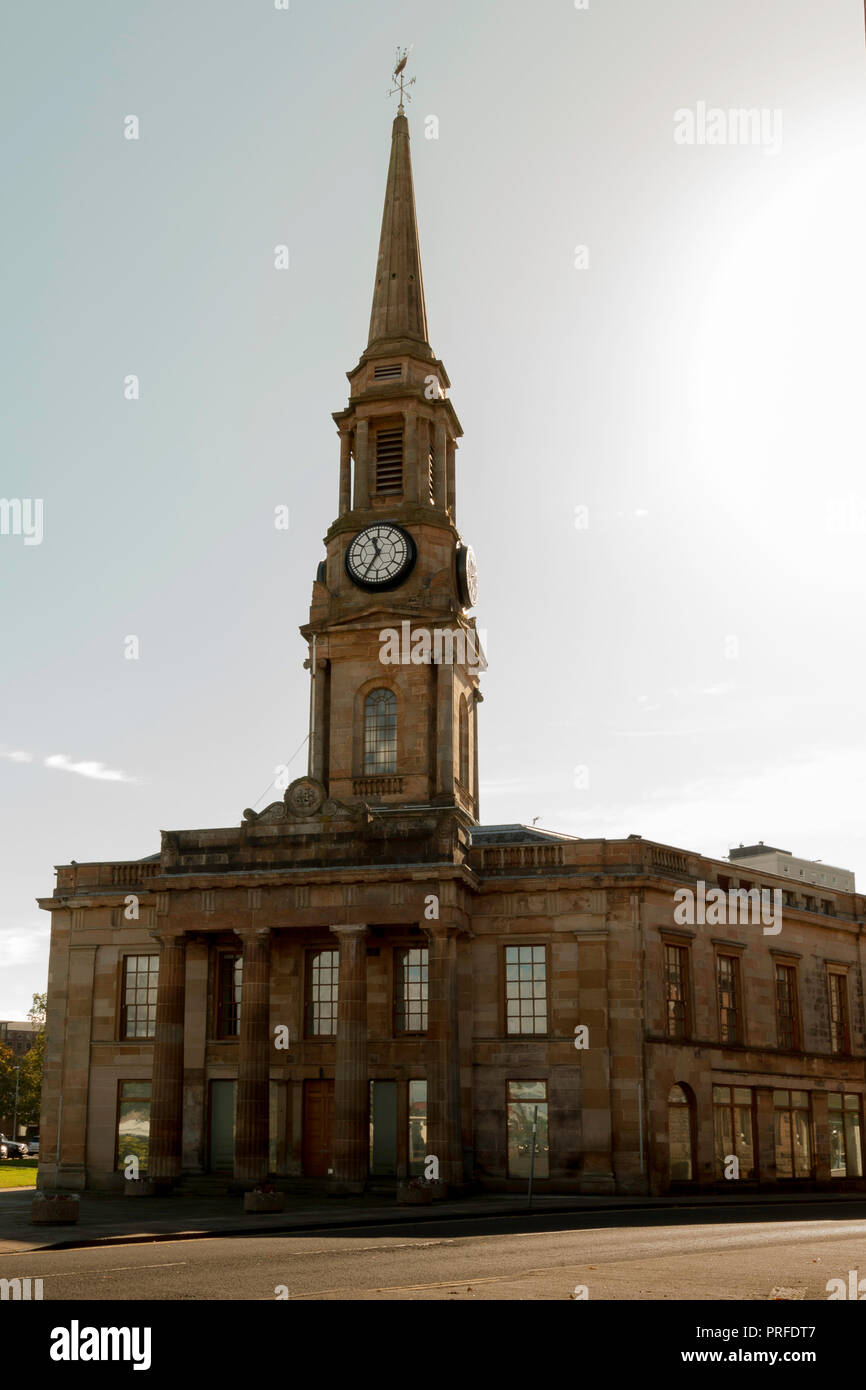 Port Glasgow Scotland Landmark Buildings & River Clyde Coast Line Stock ...
