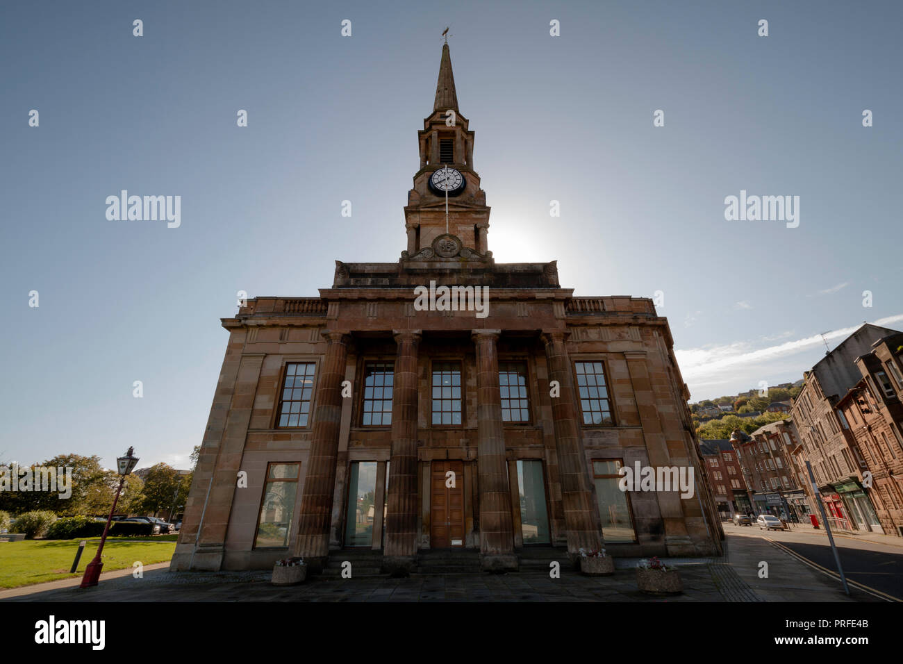 Port Glasgow Scotland Landmark Buildings & River Clyde Coast Line Stock ...