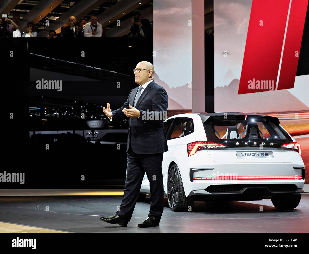 CEO of Czech car maker Skoda Auto Bernhard Maier presents new concept ...