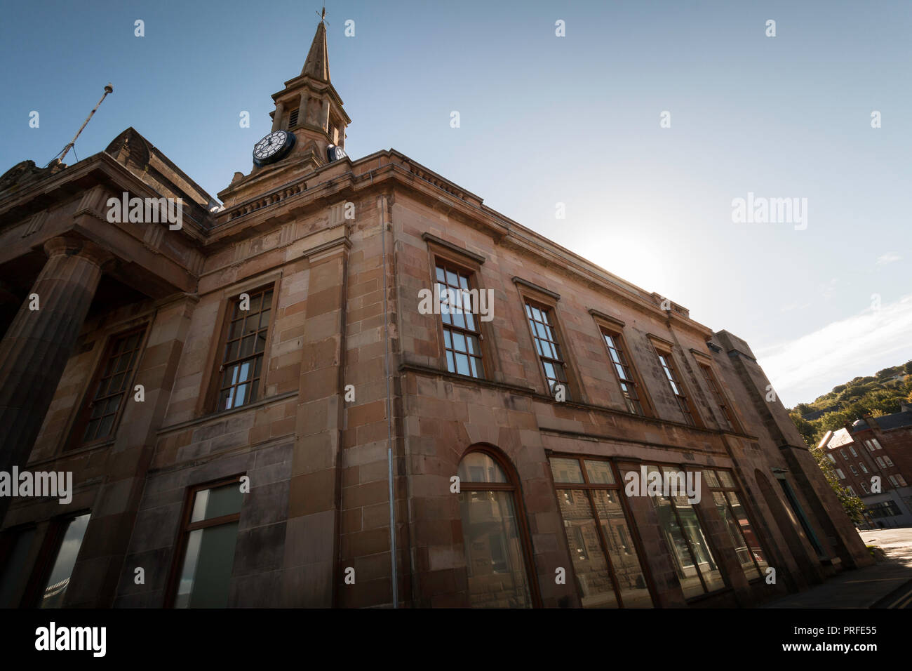 Port Glasgow Scotland Landmark Buildings & River Clyde Coast Line Stock ...