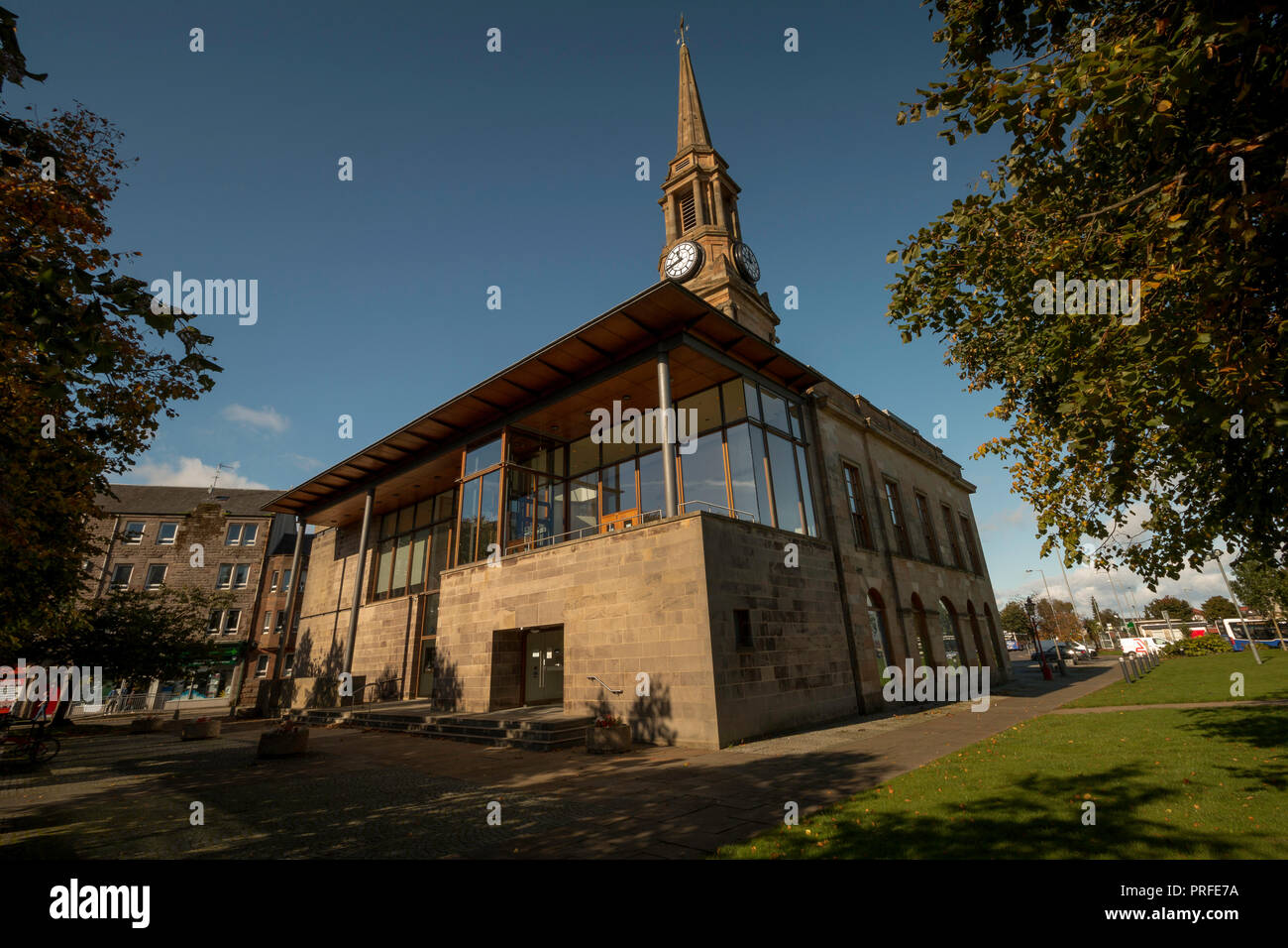 Port Glasgow Scotland Landmark Buildings & River Clyde Coast Line Stock ...