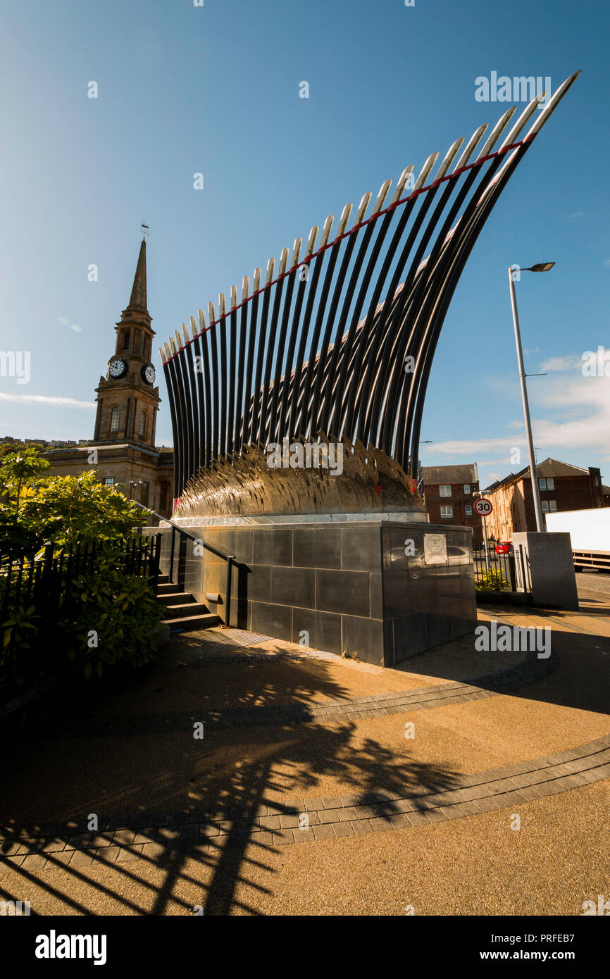 Port Glasgow Scotland Landmark Buildings & River Clyde Coast Line Stock ...