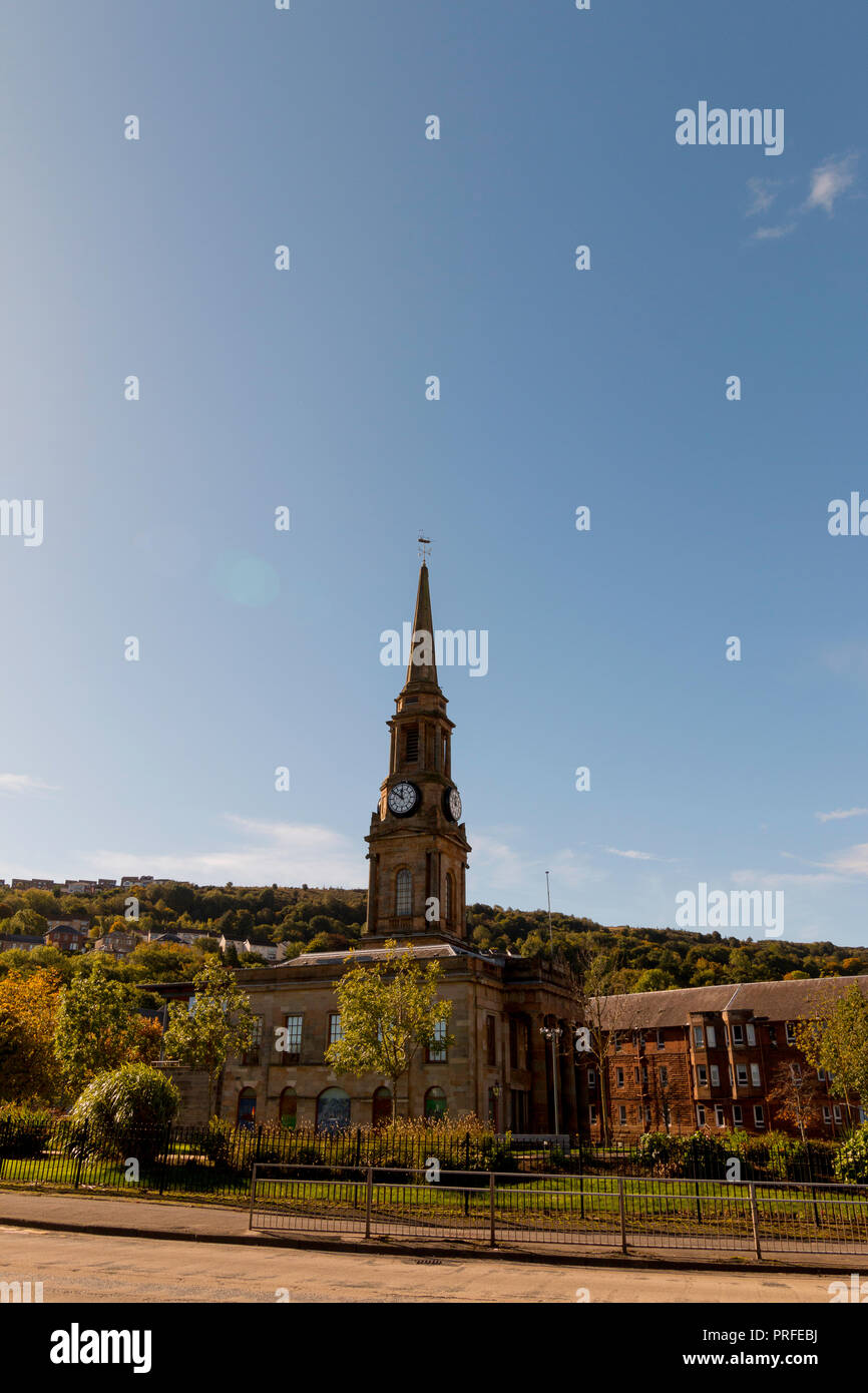 Port Glasgow Scotland Landmark Buildings & River Clyde Coast Line Stock ...