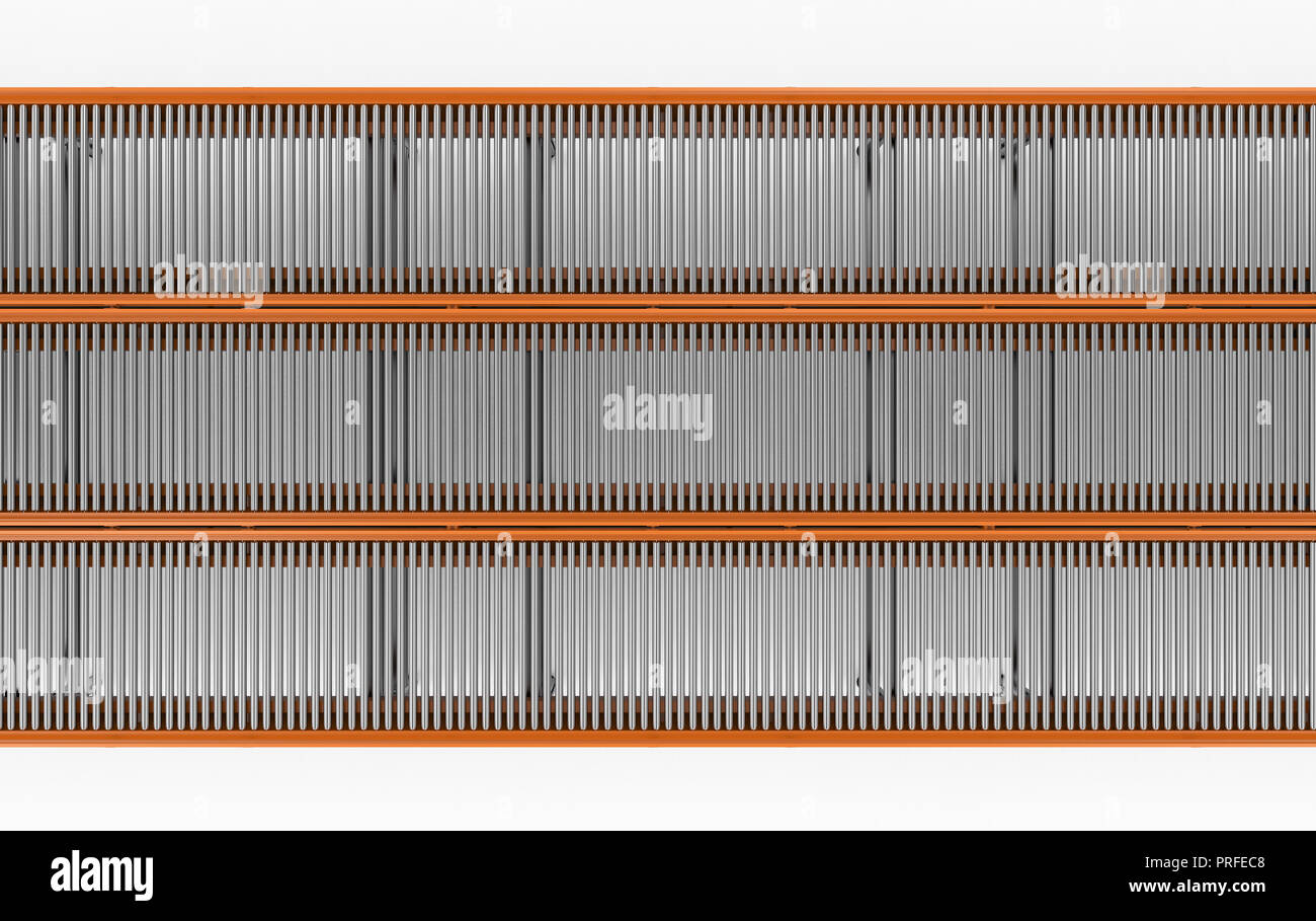 3d rendering empty conveyor line top view Stock Photo - Alamy