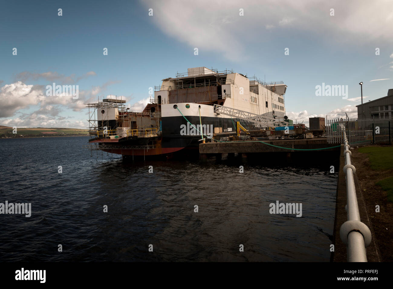 Port Glasgow Scotland Landmark Buildings & River Clyde Coast Line Stock ...