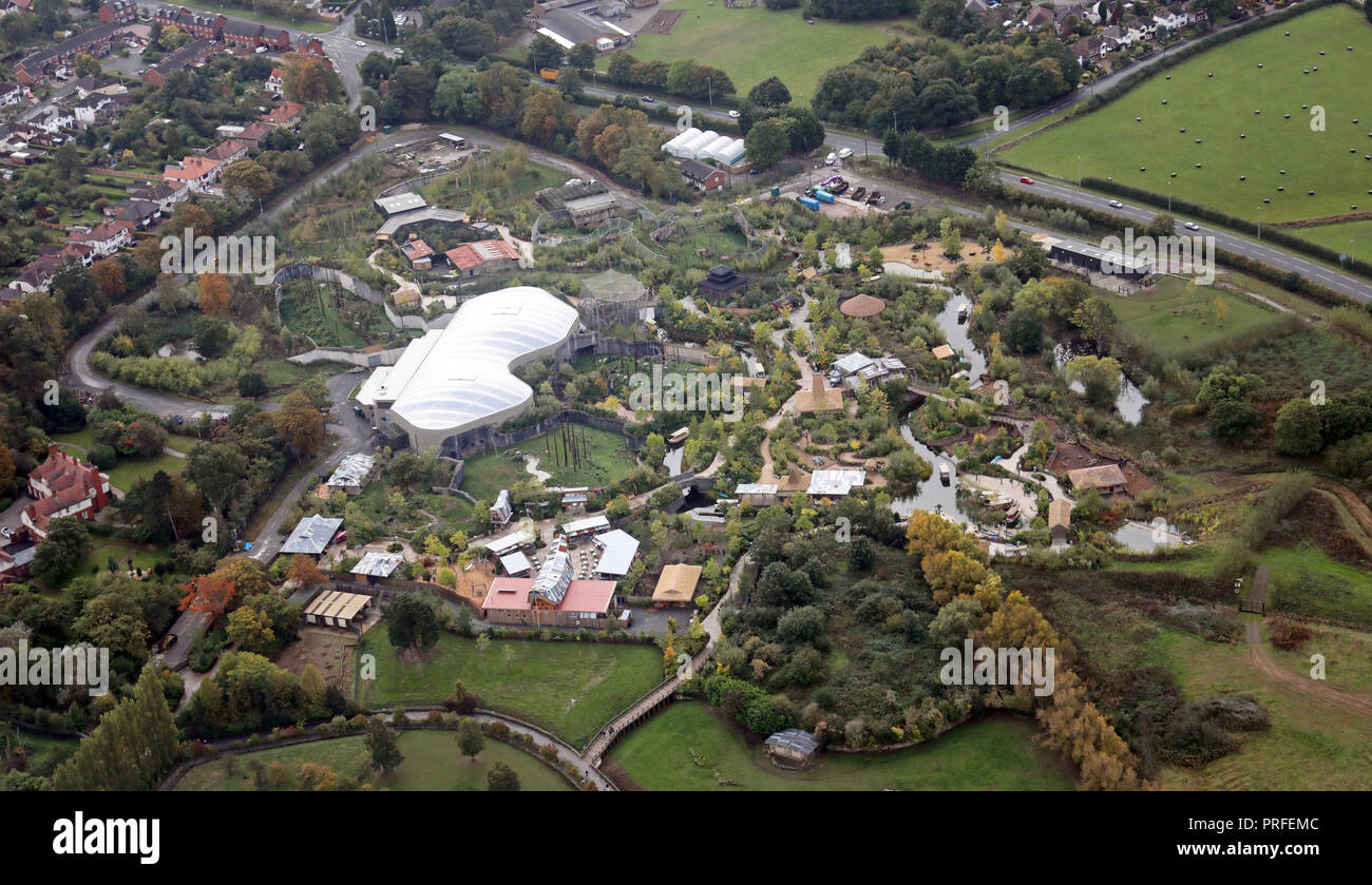 aerial view of Chester Zoo, Cheshire Stock Photo - Alamy