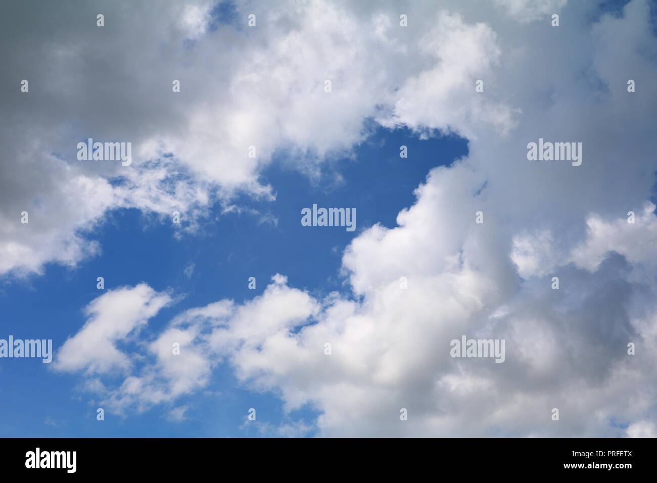 blue sky with big cloud and raincloud, art of nature beautiful Stock ...