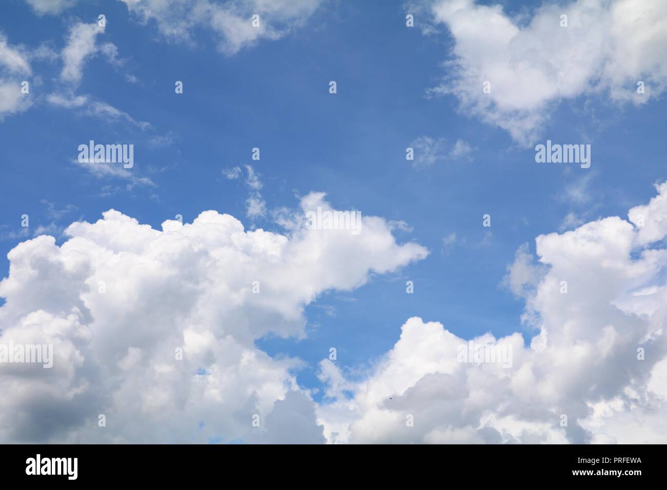 blue sky with big cloud and raincloud, art of nature beautiful Stock ...