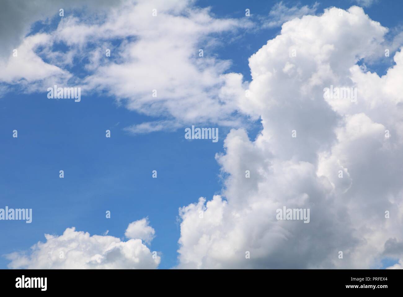 blue sky with big cloud and raincloud, art of nature beautiful Stock ...